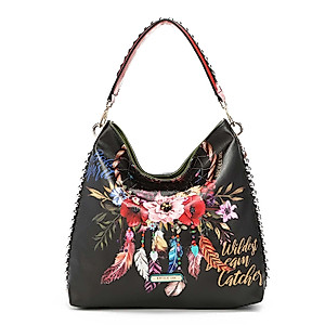 Nicole Lee Bohemian Black Shoulder Bag