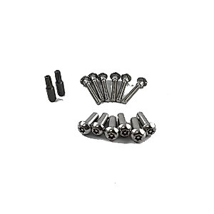 Harris Hardware 90202 T27 Torx Security Stainless Steel 10/24 Threaded Shoulder Bolts and Barrel Nuts for a 1-1/4 in. Panel and 2 Torx Bits