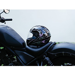 TCMT DOT Motorcycle Butterfly Flip Up Full Face Street Dirt Bike Adult Helmet ATV Motocross Motorcycle Helmet with Open Face Sun Shield