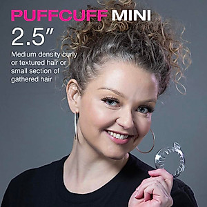 PuffCuff | Mini 2.5" Hair Clamps | For All Natural Thick, Curly, Kinky, Textured, Locs, or Braided Hair | Painless, Damage-Free Styling Tool | Black | 3 Pieces