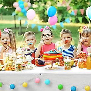 54''×300' Disposable Plastic Tablecloths Roll, White Plastic Table Cloths, Plastic Table Party Cover, Premium Decorative Rectangle Table Cover for Weddings, Banquets, Parties, Indoor & Outdoor.