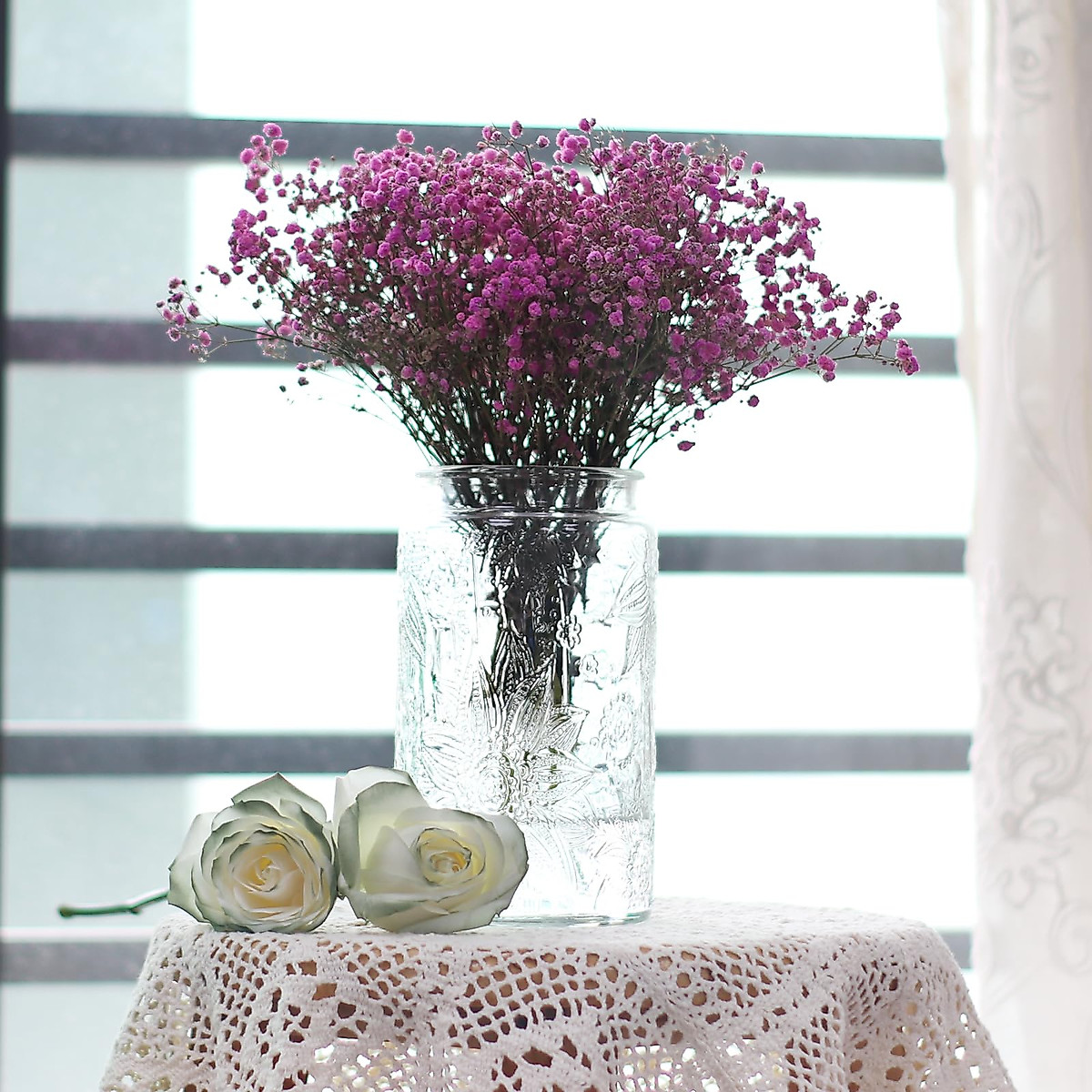 EkkoVla 4 Pack 34 FL OZ Vintage Glass Storage Jar with Airtight Wooden Lid, Glass Canister Airtight Cookie Jar Container for Kitchen Counter, Pantry, Coffee Bean, Sugar, Flour, Oats