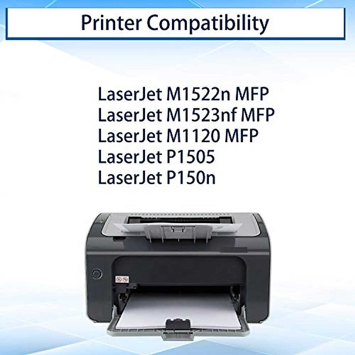 2 Pack Black 36A | CB436A Toner Cartridge Replacement for HP Laserjet M1522n MFP M1523nf MFP M1120 MFP P1505 P150n Printer Toner