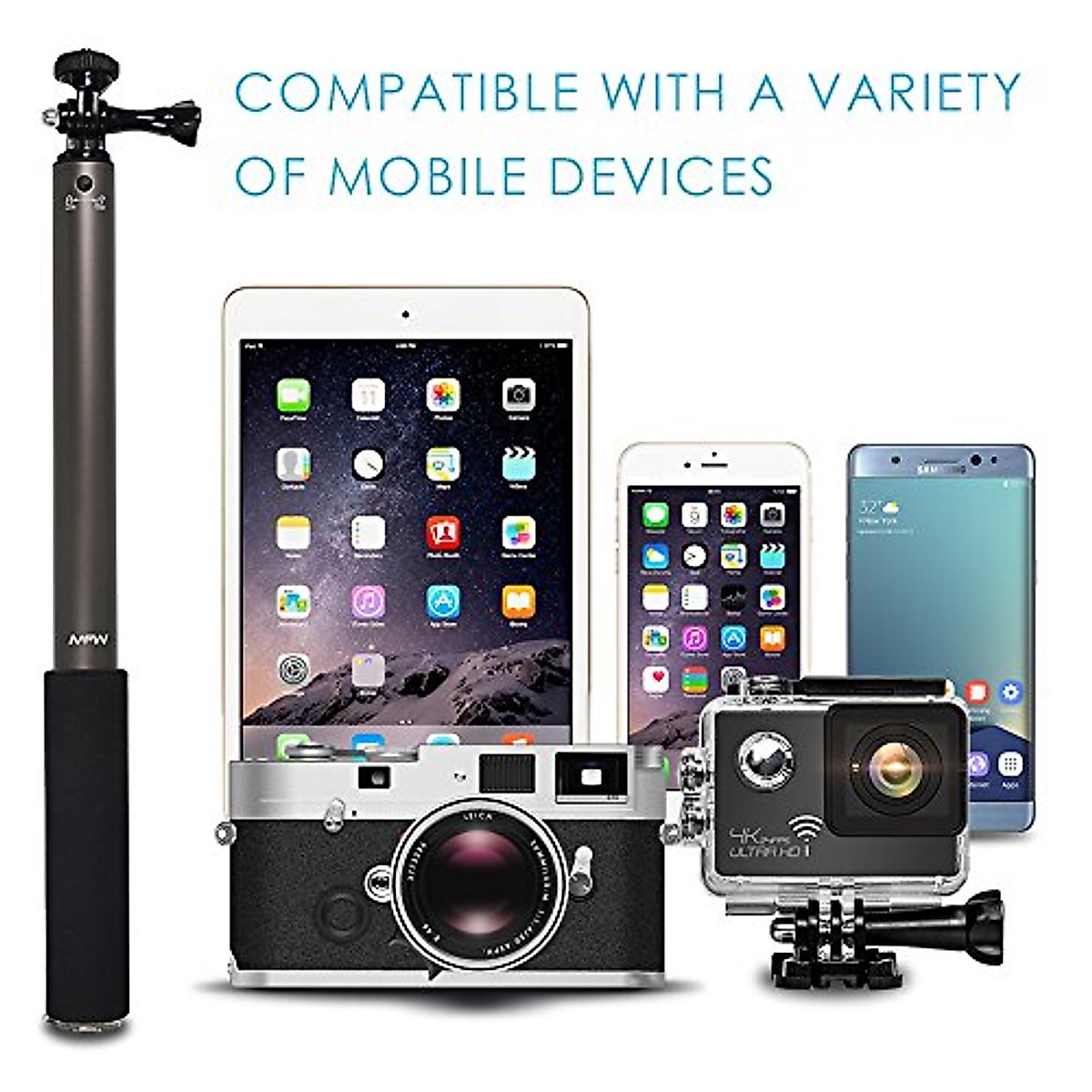 Bluetooth Selfie Stick with Tripod, Remote 59Inch MFW Extendable Monopod with Tripod Stand for iPhone 12/12PRO /11/11PRO/X/XS max/XR/XS/8/7/6/Plus,Tablet,Samsung S7/S8/S9,Android,GoPro Cameras