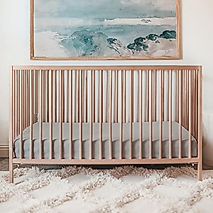 Newton Baby Organic Fitted Crib Sheets (2-Pack) - 100% Breathable and Ultra-Soft, 100% Organic Muslin Cotton, Twilight Grey + White, Fits All Standard Cribs