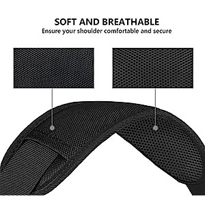 Shoulder Straps for Bags, 52" Adjustable Replacement Shoulder Strap for Laptop Bag, Universal Comfortable Computer Bag Belt with Metal Hooks for Crossbody Briefcase Duffel Messenger Bag Case, Black