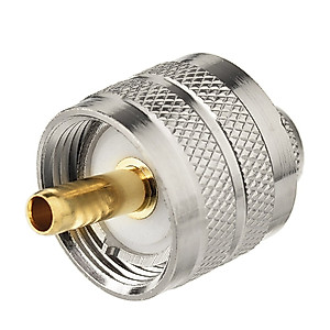 wlaniot PL-259 Connectors Crimp PL 259 UHF Male Plug RF Coaxial Connector for LMR400 9913 RG214 RG213 Coax Cable 5Pcs