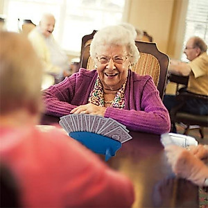 Brybelly Set of 2 Hands-Free Playing Card Holders with Tabletop Stand | Holds Up to 15 Poker Cards | for Kids, Little Hands & Arthritis