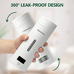 Portable Electric Kettle Small Mini Coffee Tea Kettle, Personal Fast Water Boiler with 4 Variable Presets Temperature, 304 Stainless Steel with Auto Shut-Off & Boil Dry Protection, BPA Free (White)