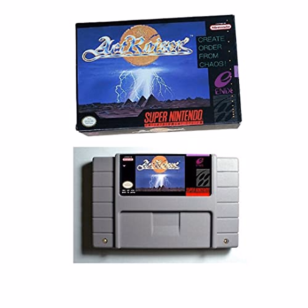 ActRaiser with box 16bit Game Cartridge US Version (Chip Save)