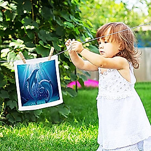 KEEPREAL 6 Pack Lovely Dolphin Blowing Bubble Rings Washcloths Set - Highly Absorbent Pure Cotton Wash Clothes - Soft Fingertip Towel for Bath, Spa