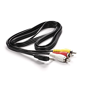 THE CIMPLE CO 3.5mm Male Jack to RCA Male Video and Audio Cable - Compatible with Roku and Tivo - NOT for Cameras - Composite Video Cable Connector (Red White Yellow) - 6 Feet