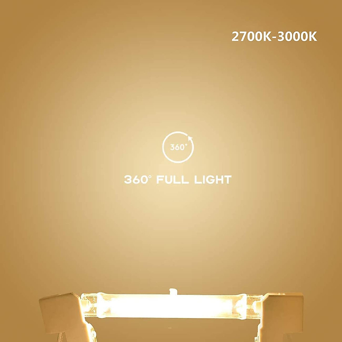 Qixivcom R7s LED Bulbs 118mm 20W LED COB Light Double Ended LED Bulbs 150W Halogen Bulb Replacement Dimmable Warm White 3000K 120V J Type R7s Floodlight J118 Landscape Lights Work Lighting,(4 Pack)