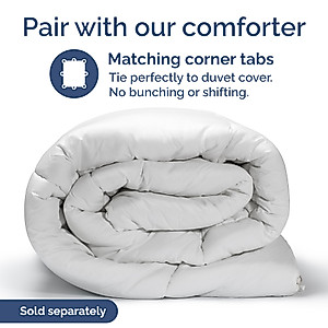 CGK Unlimited Sky Blue Sheet Set with Duvet (Queen Size) - Bed Set Includes Fitted Sheet, Flat Sheet, Duvet Cover & Pillow Cases/Shams - Bedding Set - Breathable Bed Duvet Set