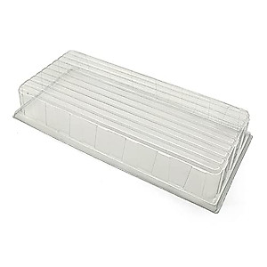 ZIRKA Seed Starter Tray with Dome Kit 5 Pack Heavy Duty Plant Germination Trays 18 Cells Propagation Tray 17.3x8x3 inch