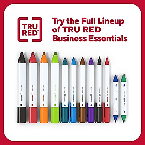 TRU RED TR57423 Pen Dry Erase Marker, Ultra Fine Tip, Black