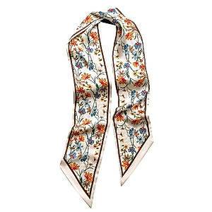 IMLECK Handbag Handle Head Hair Band Neck Silk Ribbon Scarf for Women Girls Decoration