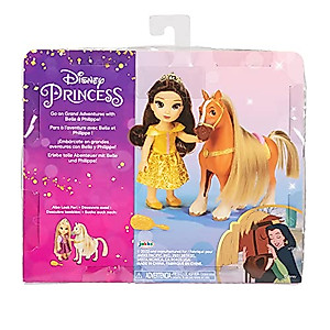 Disney Princess Belle Doll & Phillipe Petite Gift Set, Yellow