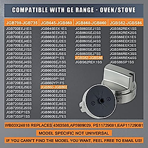 5 Pack Stainless Steel WB03x24818 Gas Stove Knob Replacement for ge,PS11729081 AP5989029 100% Stainless Steel Stove Replacement Knobs,Compatible with ge Stove Knob（Not Universal）-1 Years Warranty