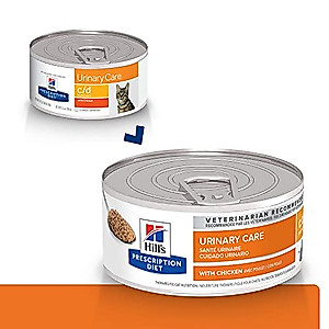 Hill's Prescription Diet c/d Multicare Urinary Care with Chicken Wet Cat Food, Veterinary Diet, 5.5 oz. Cans, 24-Pack