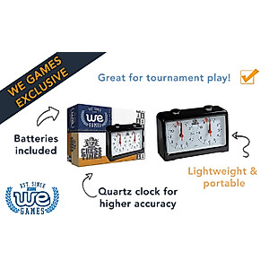 WE Games Royal Crest Analog Chess Clock/Timer by Wood Expressions