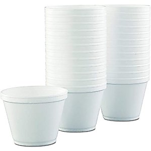 AMZ Empire 12 Ounce Customizable Deli Foam Container With Vented Lid 50/Case, For Hot And Cold Food/Containers with Matching Covers/Dessert Ice Cream Yogurt Cups/Set of 50 (12 oz)