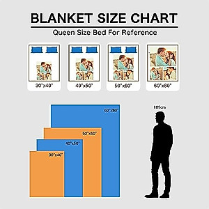 Custom Blanket 3D Print Flannel Throw Blankets for Kids Boys Men Women Couch Bed Sofa Birthday 60"X50"