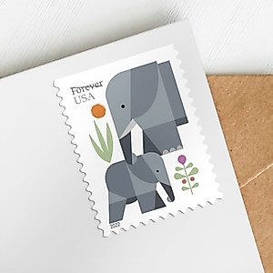 Cartoon Elephant Design Booklet of 20 Forever Stamps