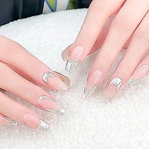 Hacaus 1PCS Mirror Metal Gel Polish Metallic Silver Gel Nail Polish Glossy Painted Nail Gel Soak Off Painting Drawing UV Gel Nail Art