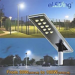 100-Watt 16000-Lumen Integrated LED Gray Motion Activated Outdoor Commercial Residential Parking Path Walkway Area Light