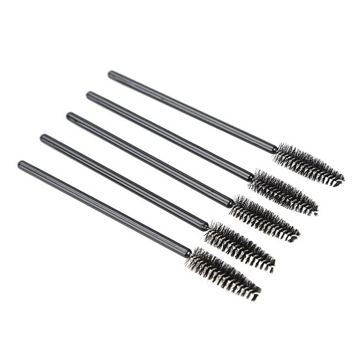 Scala 100pcs Microbrushing one-time Disposable Eyelash Brushes Disposable Eyelash Brushes Mini Mascara Applicator Natural Extention Wands Makeup Brushes Tool (100pcs)