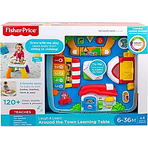 Fisher-Price Baby to Toddler Toy Laugh & Learn Around the Town Learning Activity Table with Music & Lights for Infants Ages 6+ Months​ (Amazon Exclusive)