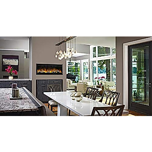 Napoleon Alluravision 42 - NEFL42CHD - Deep Depth Wall Hanging Electric Fireplace, 42-in, Black, Crystal & Log Ember Bed, 3 Flame Colours, Remote Included