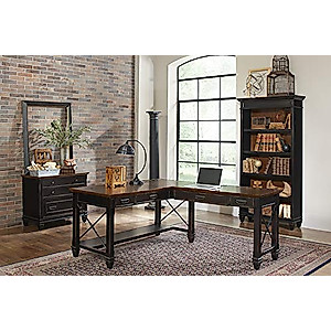 Martin Furniture Hartford Open Wood Bookcase, Storage Cabinet, Office Shelves, Brown (IMHF4078)