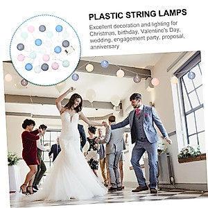 Abaodam 1 Set 20 Cotton Ball Light String Window Curtain Light Holiday Light Decor Decorative Hanging Lights Fairy Curtain Lights Wedding Decoration Astetic Room Decor Led Indoor Plastic