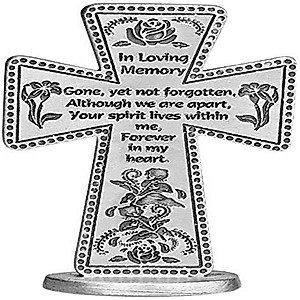 Cathedral Art (Abbey & CA Gift in Loving Memory Message Cross, 3-Inch, One Size, Multi