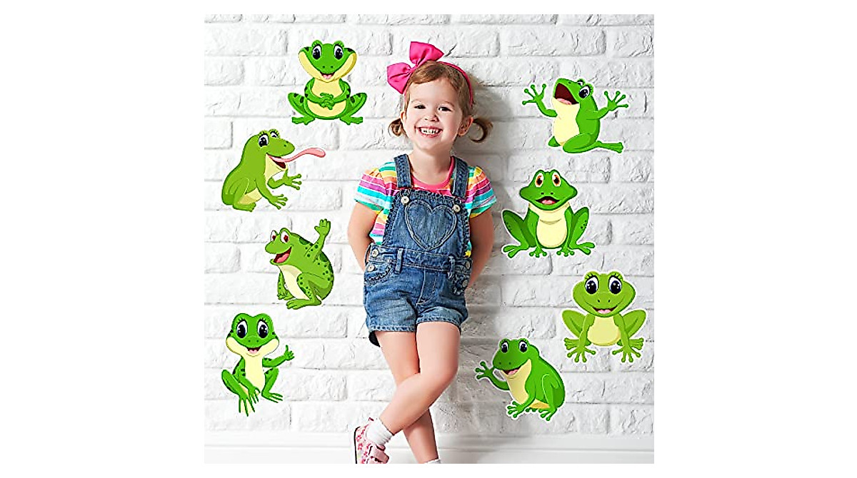 Funky Frogs Cut-Outs - 48 Pieces for Classroom & Parties