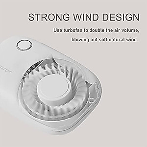 CuFun Portable Neck fan Hands free Personal Fan, Rechargeable Mini Hanging Neck Fan with Night Light for Kids Women Men Outdoor Travel Camping Park, White