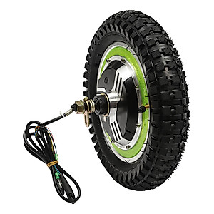 12 Inch Electric Bicycle Brushless Hub Motor 350W Gearless Cycling Hub Conversion Kit Electric Scooter E-Bike Hub Wheel (36V)