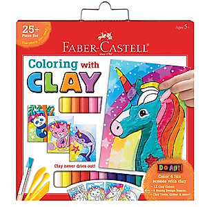 Faber-Castell Do Art Coloring with Clay Unicorn & Friends - Clay Set for Kids - Arts and Crafts for Kids