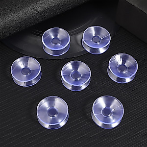 TEHAUX Double Sided Suction Cups, 10pcs Clear Silicone Bumpers Heavy Duty Desk Glass Suction Cups 30mm Double Sided Sucker Pads Bathroom Suction Cup Hooks Small Suction Cups