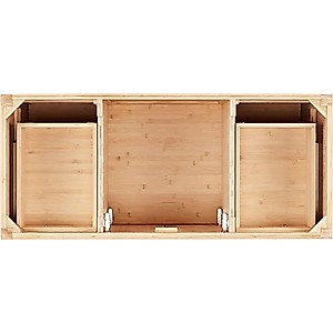 Signature Hardware 953345-48-UM-0 Burfield 49" Free Standing Single Vanity Set with Bamboo Cabinet, Vanity Top, and Oval Undermount Vitreous China Sink