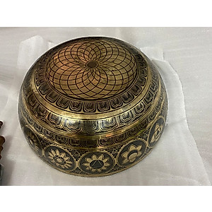 21 Inch Diameter Extra Large Standing Singing Bowl - Foot Carved Singing Bowls - Sound Therapy -Meditation -Yoga Session - Big Healing Bowls