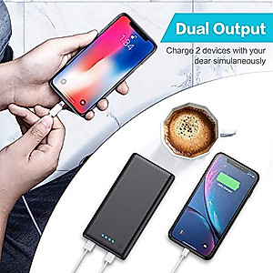 Portable Charger 26800mAh【2022 Upgrade High Capacity】Power Bank Ultra Compact External Battery Pack Backup with 4 LED Lights,Dual USB High-Speed Charging Compatible with iPhone 13 Samsung Android etc