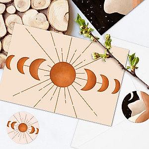 AnyDesign Boho Thank You Cards Bulk 24 Pack Abstract Geometric Thank You Note Cards with Envelopes Stickers Boho Blank Greeting Cards for Wedding Baby Shower Bridal Shower Supplies, 4 x 6 Inch