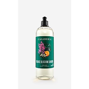 Caldrea Dish Soap, Dishwashing Liquid Made with Soap Bark, Aloe Vera, Orange Peel and Ylang Ylang Flower Essential Oils, Orange Blossom Bamboo Scent, 16 oz