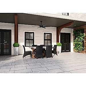 Hunter Fan Company 59624 Solaria Ceiling Fan, 60, Matte Black Finish