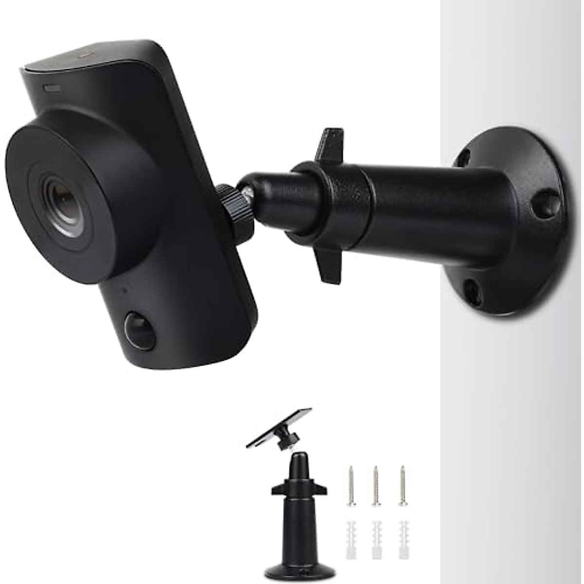 UYODM 2Pack Wall Mount Compatible with SimpliSafe SimpliCam 1080p Wired Indoor Home Security Camera, 360° Adjustable Aluminium Wall Mounting Bracket for SimpliSafe Indoor Cam,Patent Pending Black