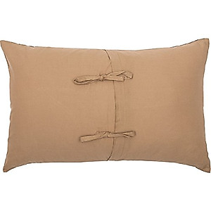 VHC Brands Check Star Patch Country Rustic Primitive Bedding Accessory, 1 Count (Pack of 1), Black and Tan