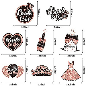 8Pcs Bachelorette Party Decorations Bride to Be Honeycomb Centerpieces, Rose Gold Bridal Shower Table Topper Party Supplies, Pink Hens Night Women Table Centerpieces Wedding Engagement Decor